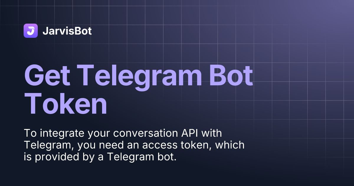 Get Telegram Bot Token | JarvisBot